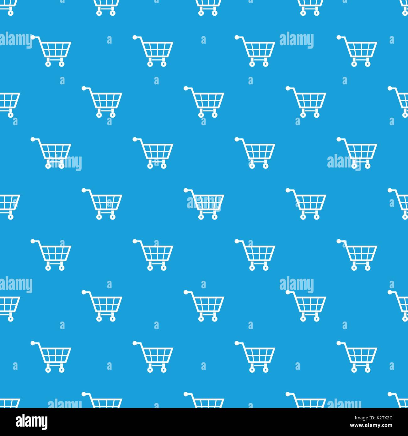 Shopping cart pattern seamless blue Stock Vector Image & Art - Alamy