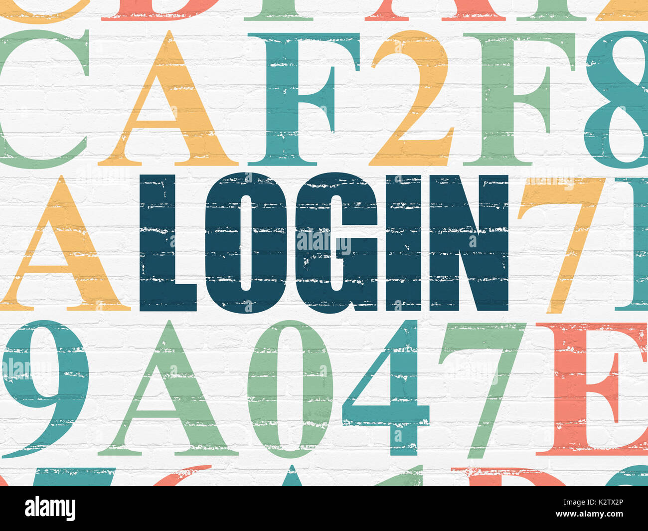 Security concept: Login on wall background Stock Photo - Alamy