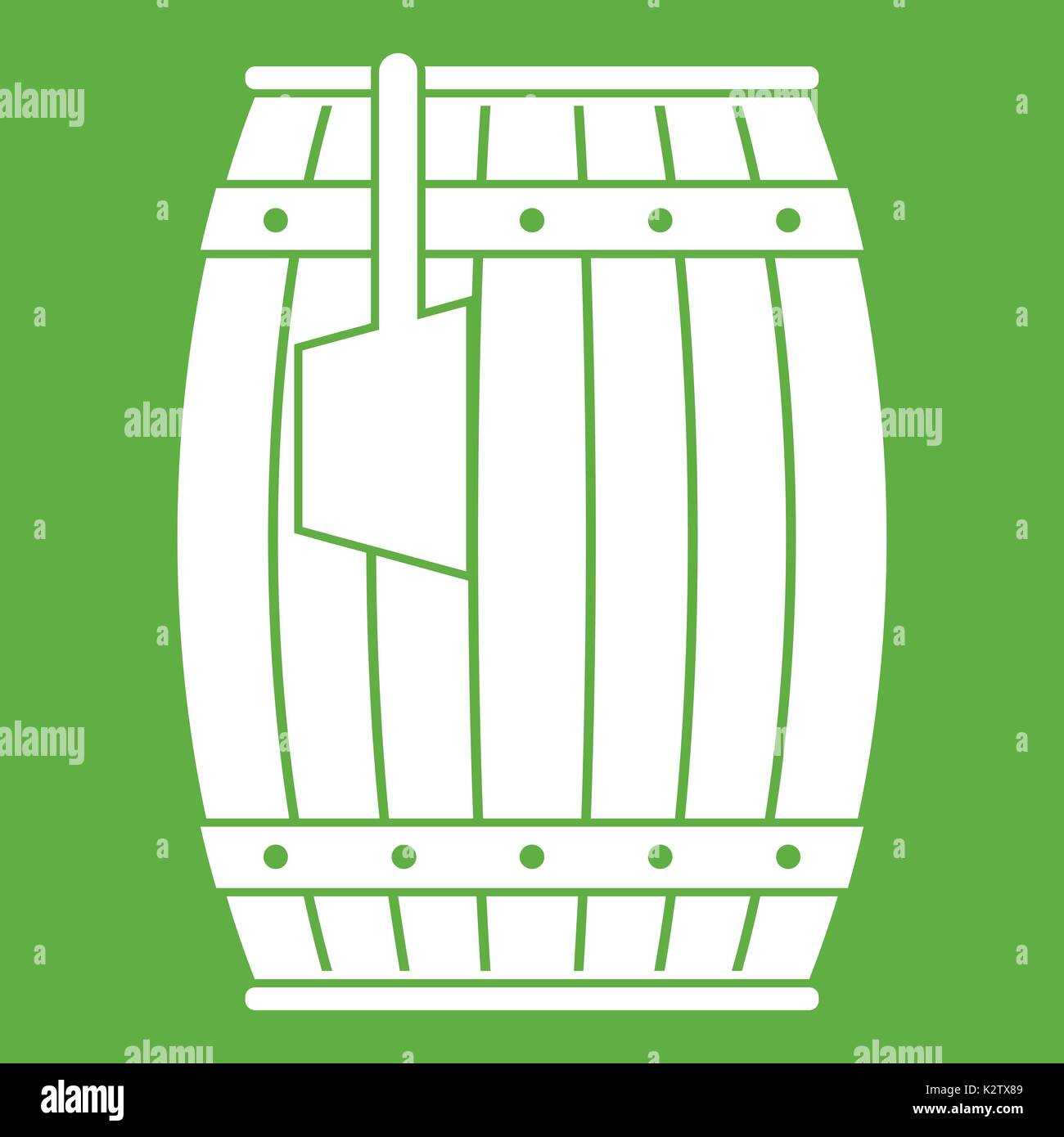 Wooden barrel with ladle icon green Stock Vector Image & Art - Alamy