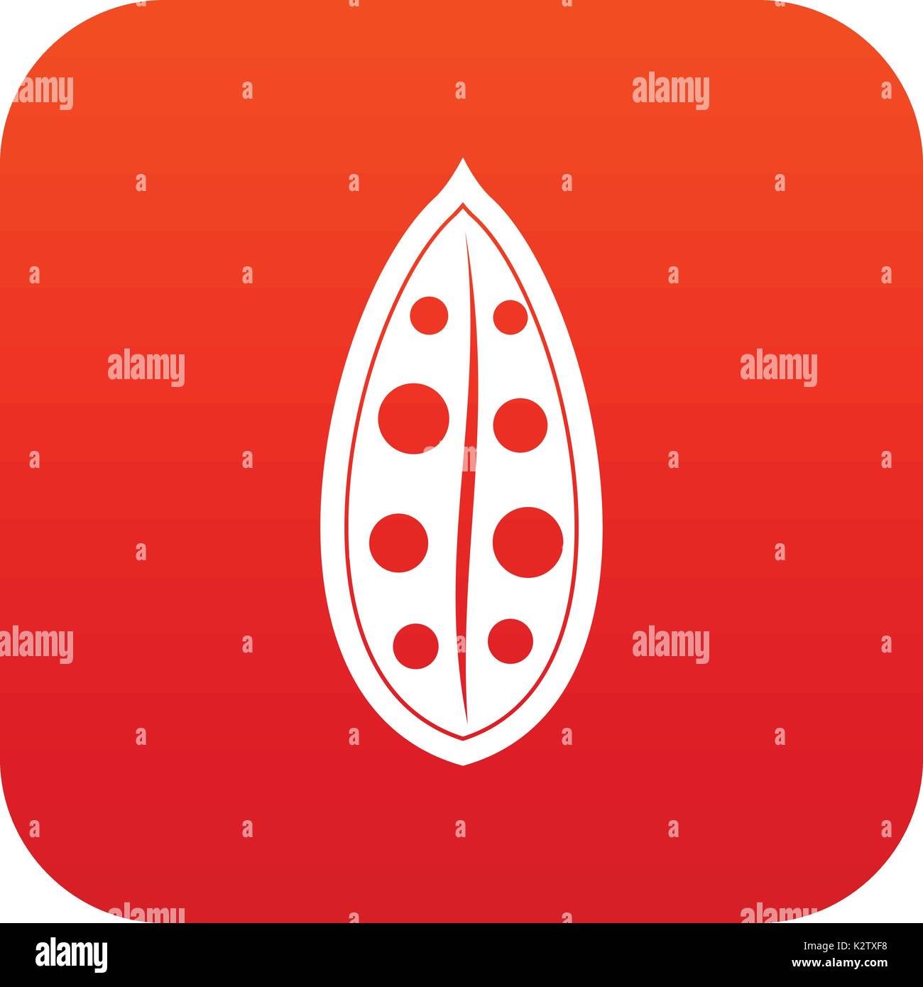 Cocoa pod icon digital red Stock Vector Image & Art - Alamy