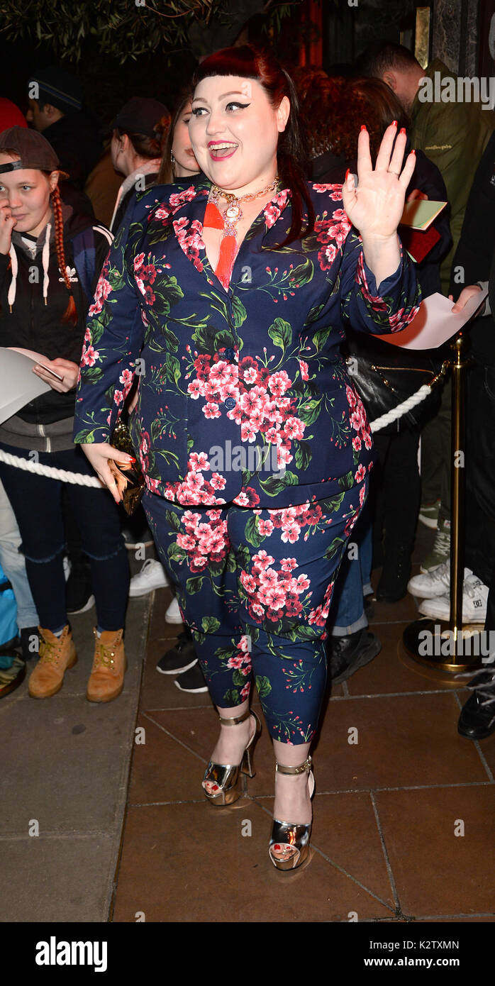 Photo Must Be Credited ©Alpha Press 078237 13/02/2017 Beth Ditto Elle ...