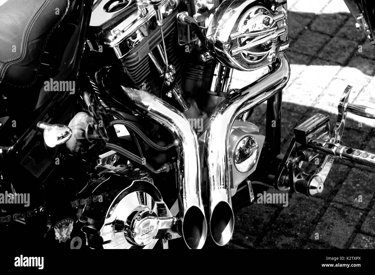 Chopper motorcycles Black and White Stock Photos & Images - Alamy