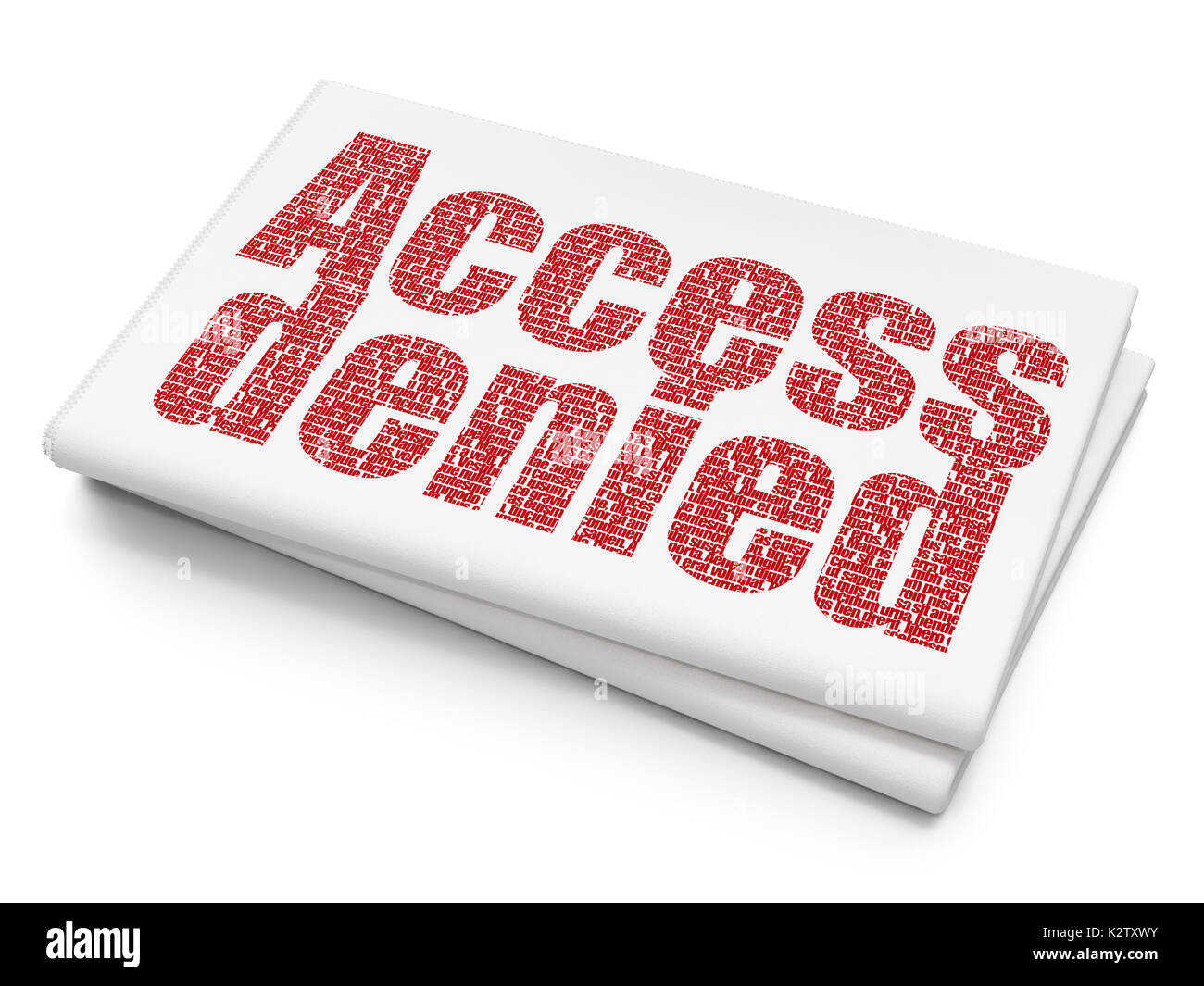 Protection concept: Access Denied on Blank Newspaper background Stock ...