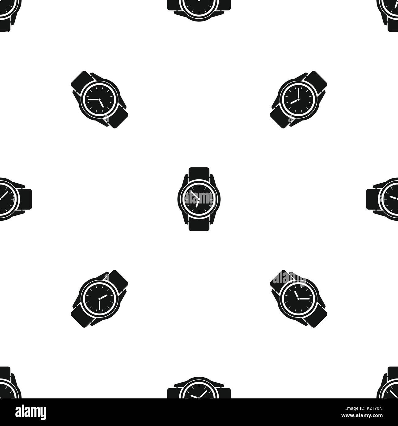 Watch pattern seamless black Stock Vector Image & Art - Alamy