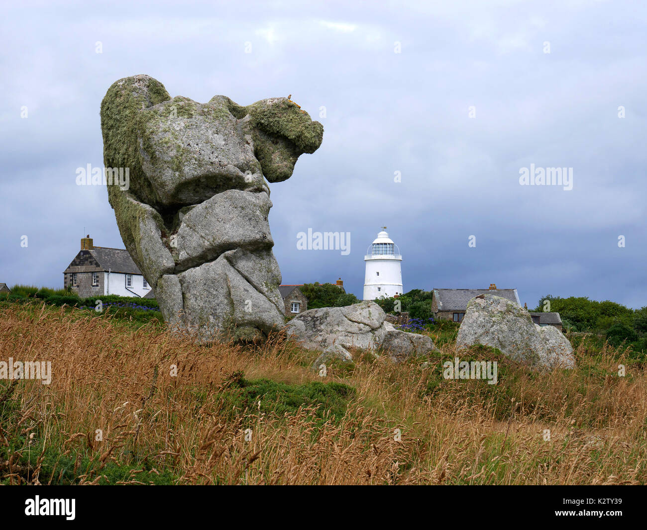 The Nag's Head, a natural rock feature, and the disused lighthouse at ...