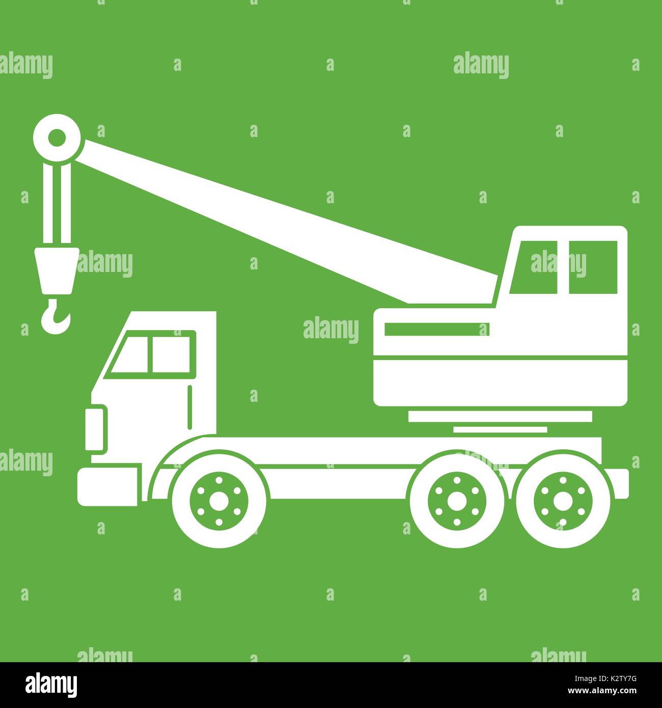 Truck crane icon green Stock Vector Image & Art - Alamy