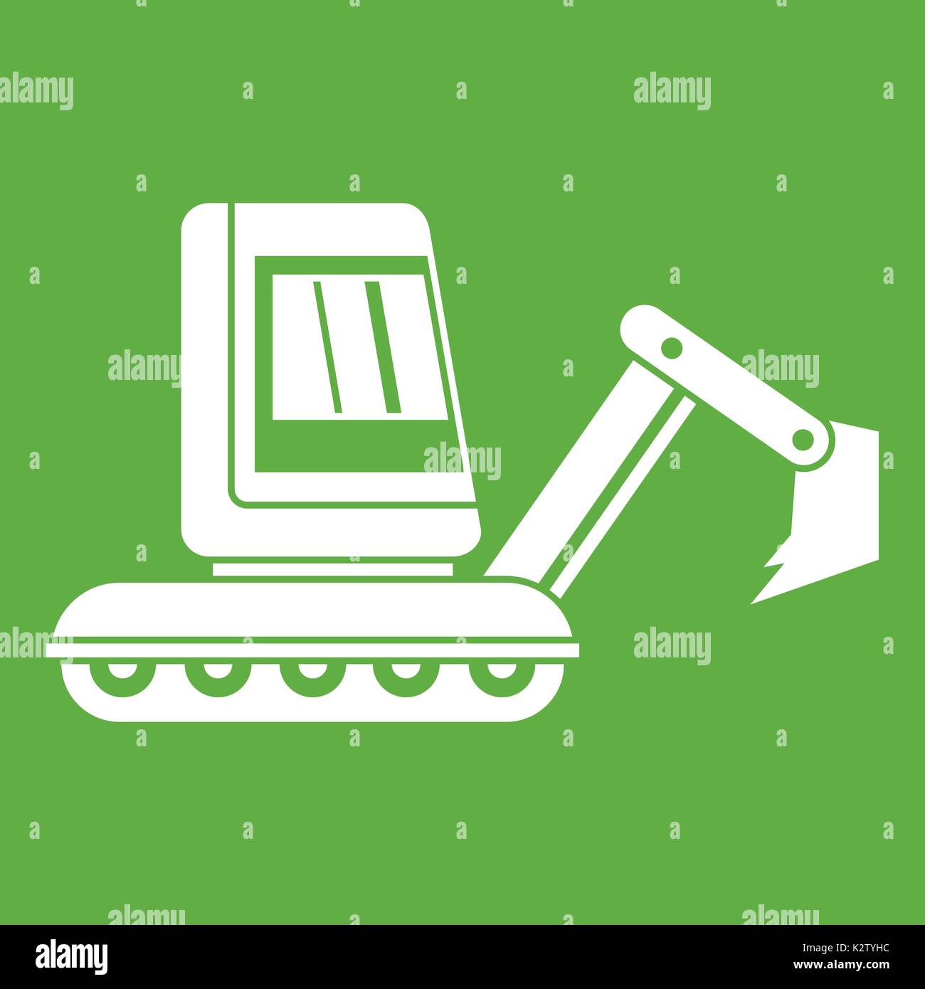Mini excavator icon green Stock Vector Image & Art - Alamy