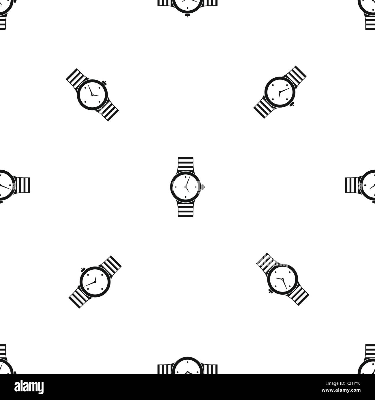 Watch pattern seamless black Stock Vector Image & Art - Alamy