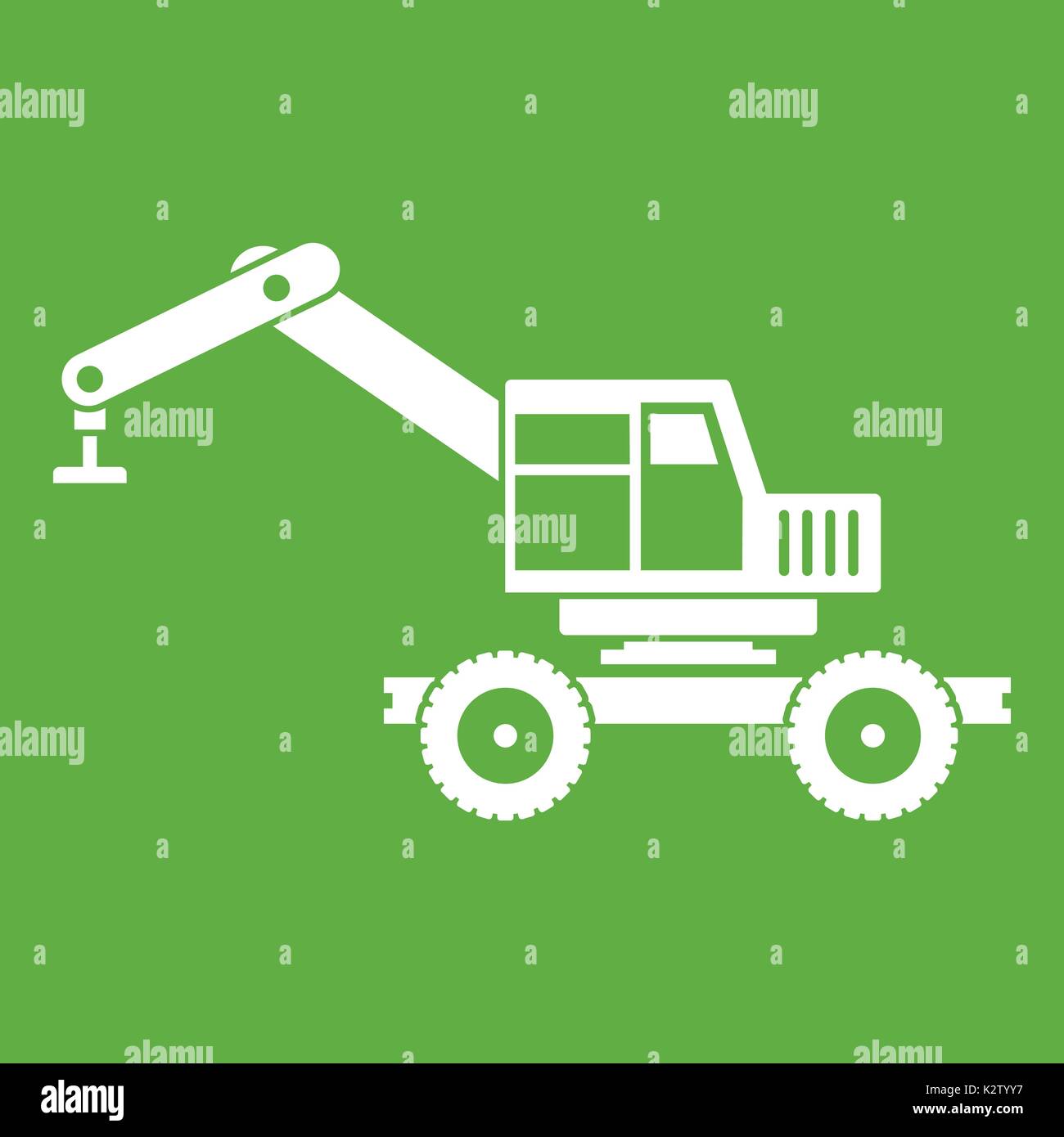 Yellow hydraulic crane boom Stock Vector Images - Alamy