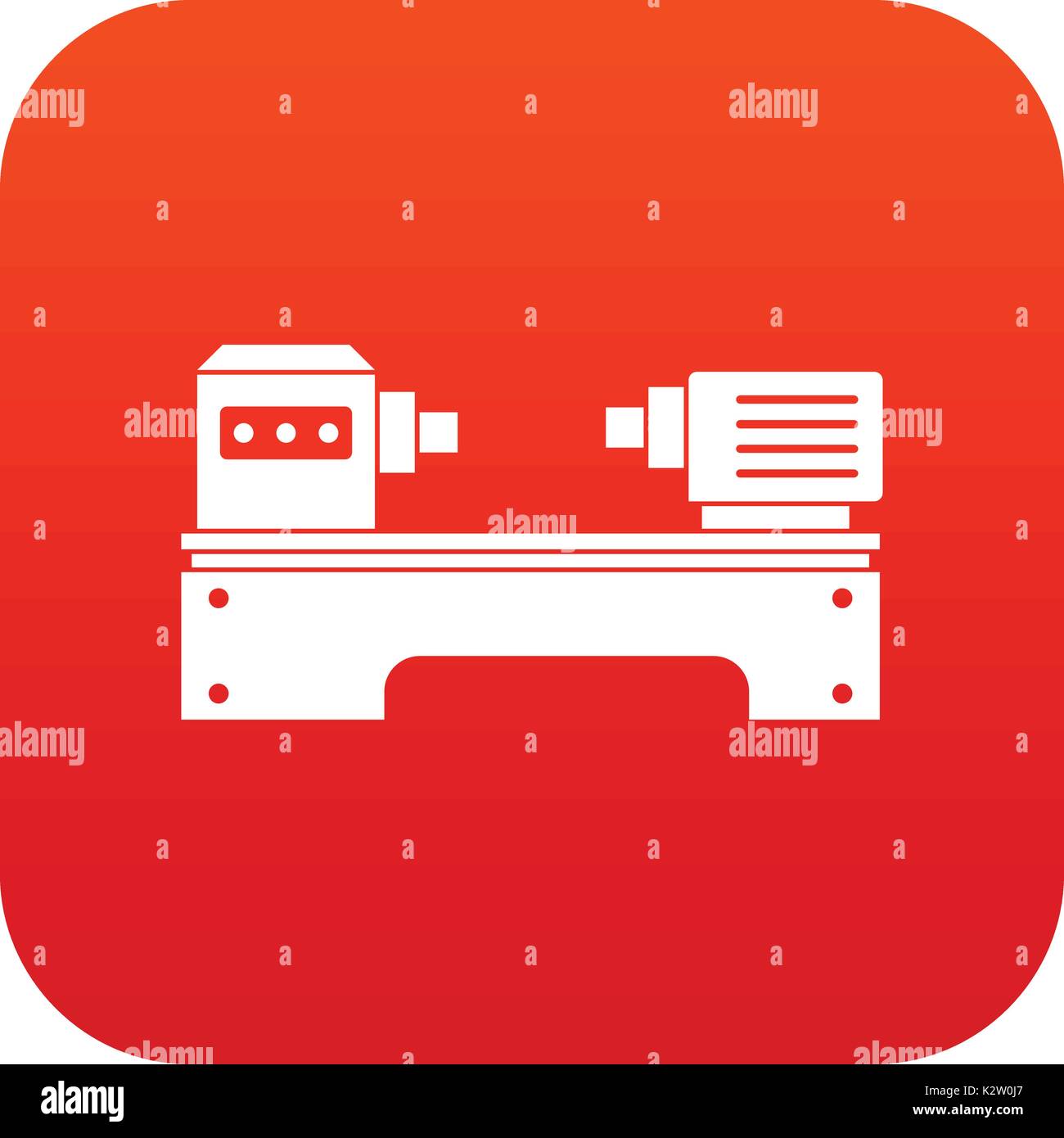 Lathe machine icon digital red Stock Vector Image & Art - Alamy