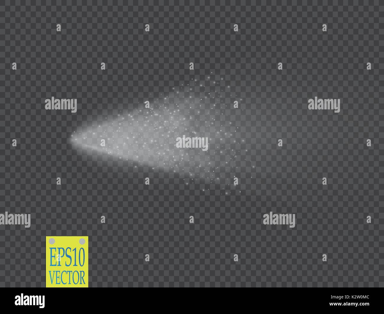 Spray vector effect isolated on transparent background. White fog or ...