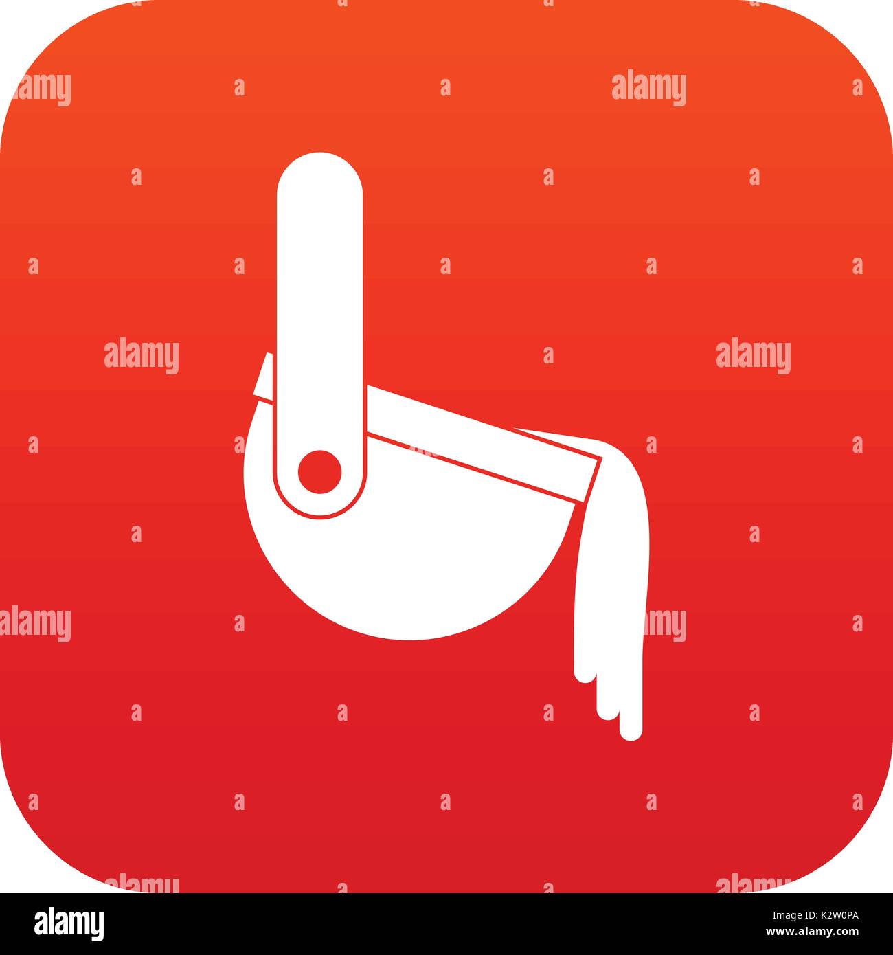 Molten metal poured from ladle icon digital red Stock Vector Image ...