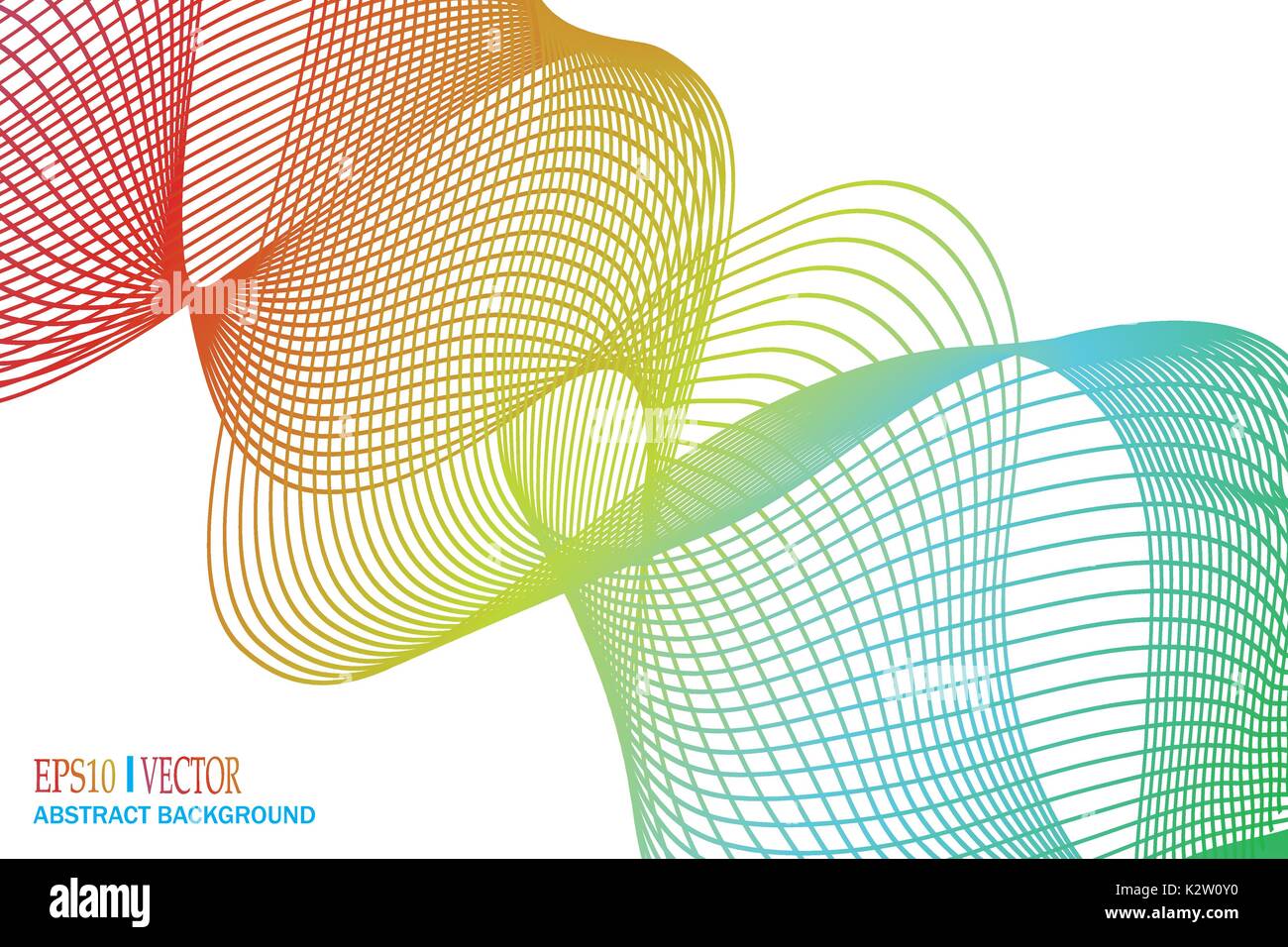 Abstract winding ribbon of the rainbow, illustration, isolated on ...