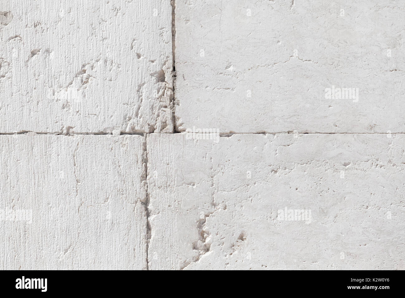 Old wall made of white stone blocks, background photo texture Stock ...