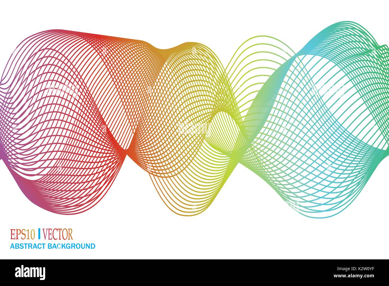 Abstract winding ribbon of the rainbow, illustration, isolated on ...