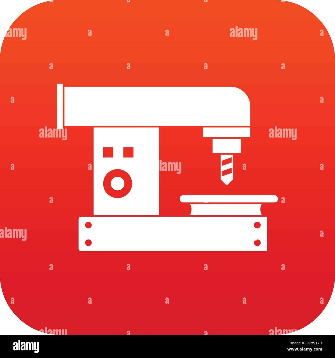 Drilling machine icon digital red Stock Vector Image & Art - Alamy
