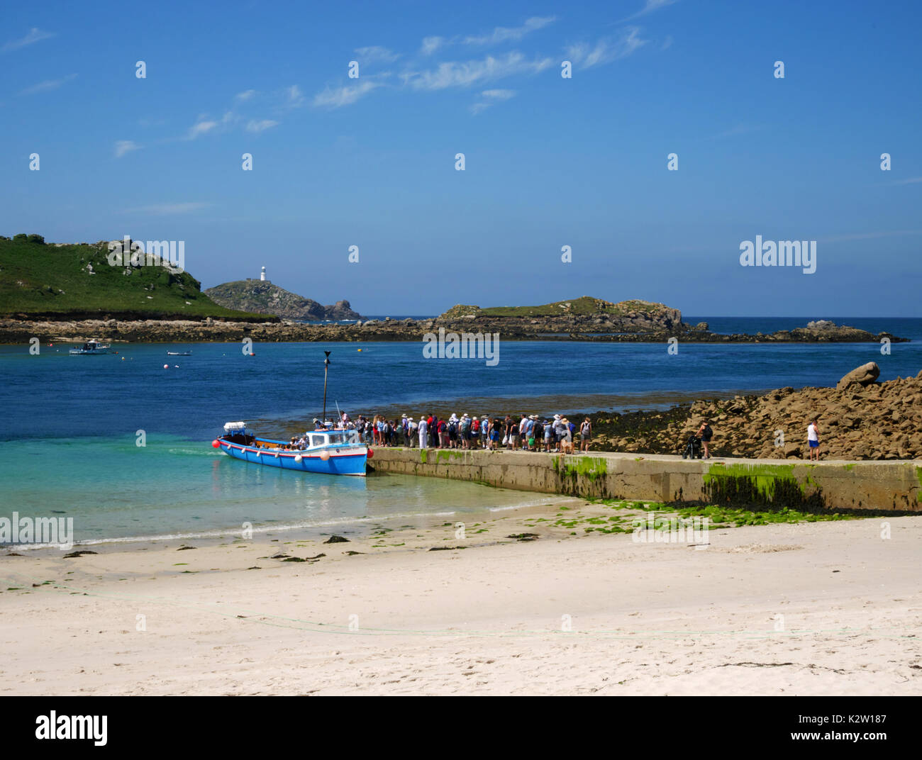 The Guiding Star picks up day visitors from Lower Town quay, St Martin ...
