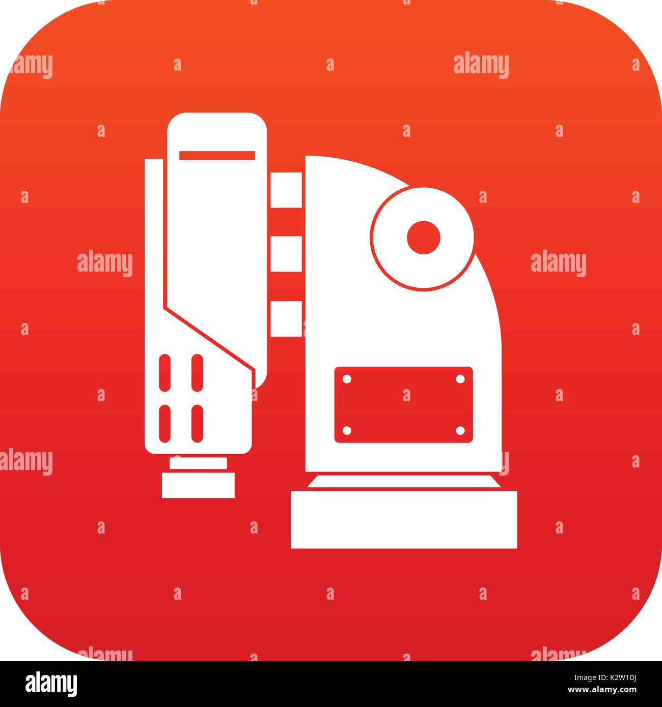 Pneumatic hammer machine icon digital red Stock Vector Image & Art - Alamy
