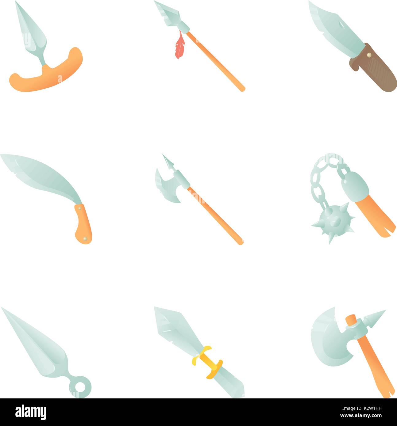 Historical arms icons set, cartoon style Stock Vector Image & Art - Alamy