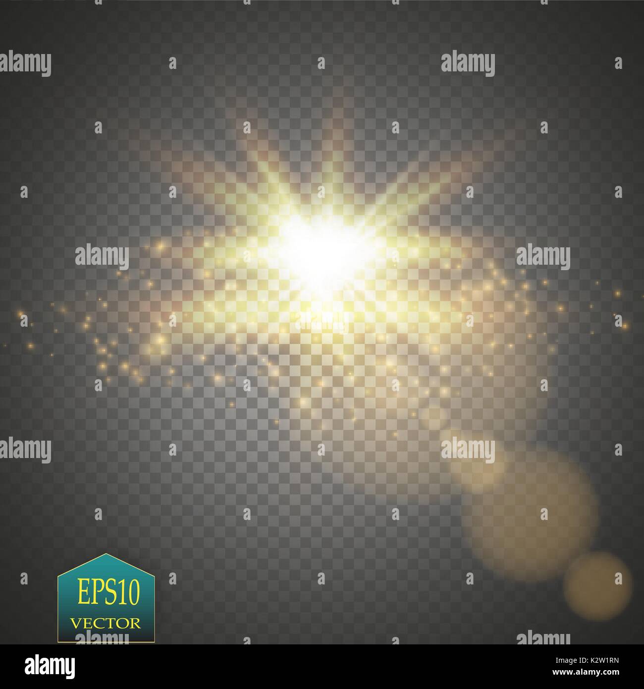 Elegant Transparent Flash. Shining Sun and Cloud. Colorful Explosion ...