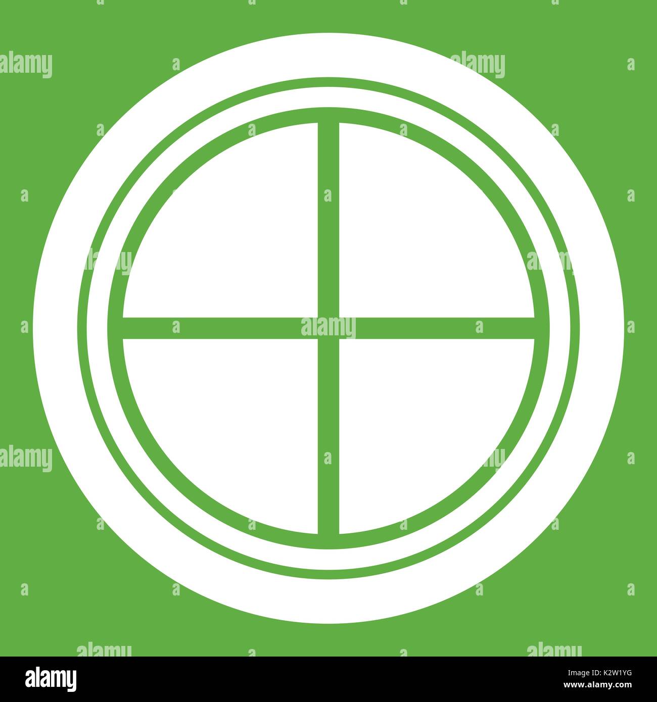 White round window icon green Stock Vector Image & Art - Alamy
