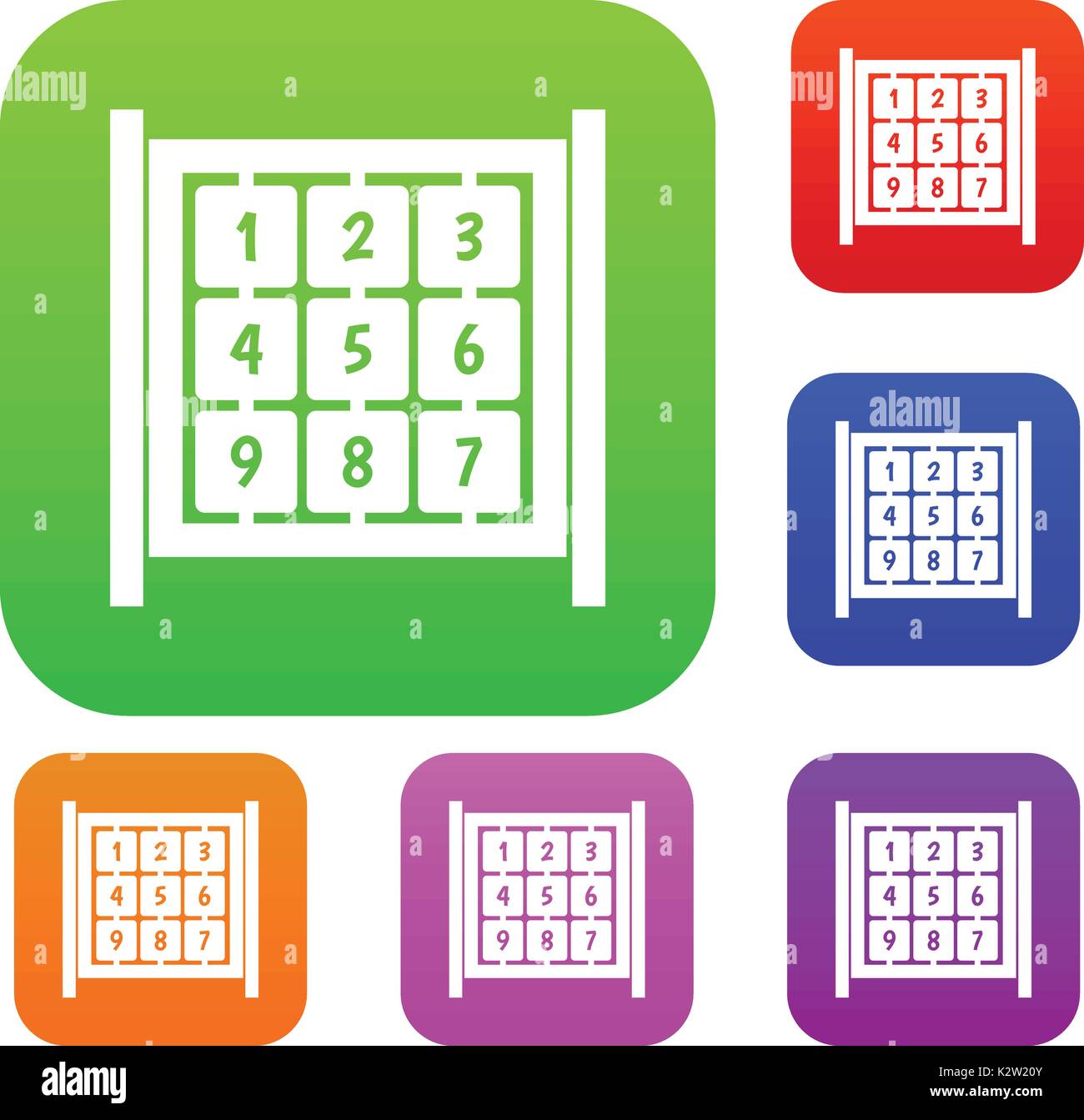 Cubes with numbers on playground set collection Stock Vector Image ...