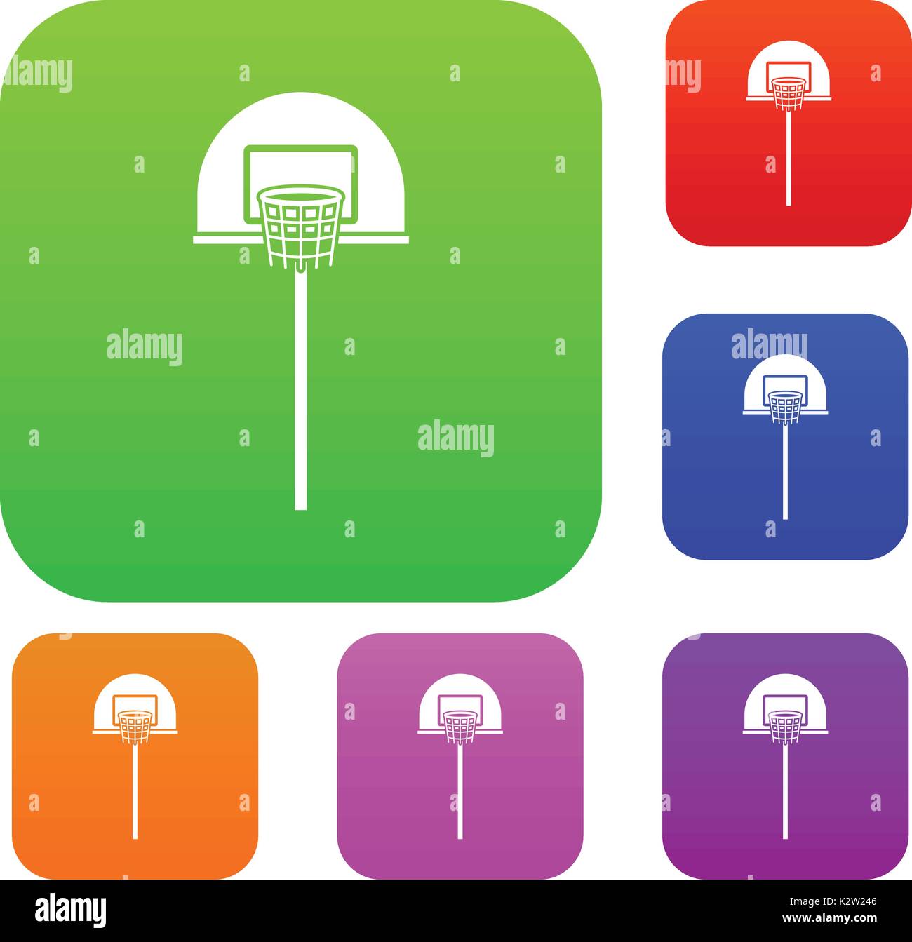 Street basketball hoop set collection Stock Vector Image & Art - Alamy