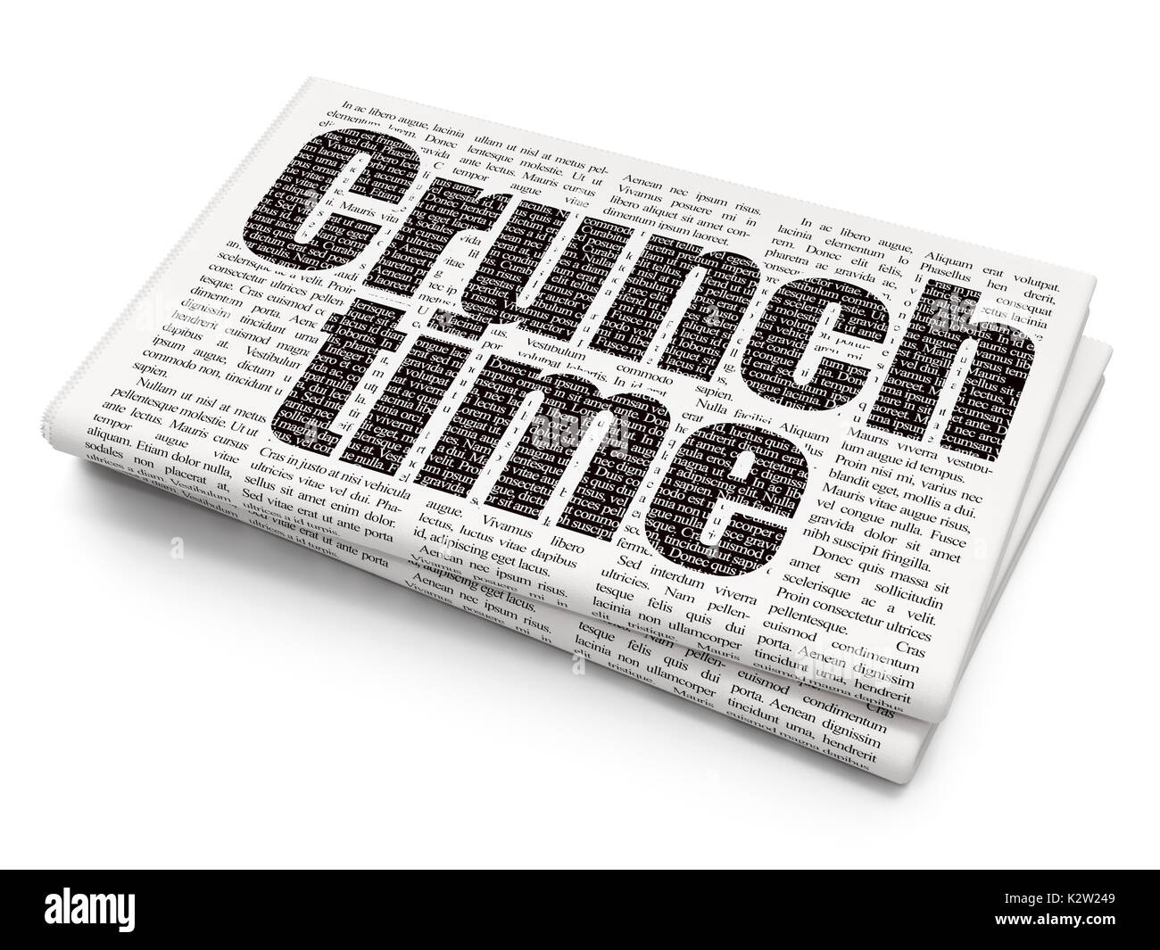Business concept: Crunch Time on Newspaper background Stock Photo - Alamy