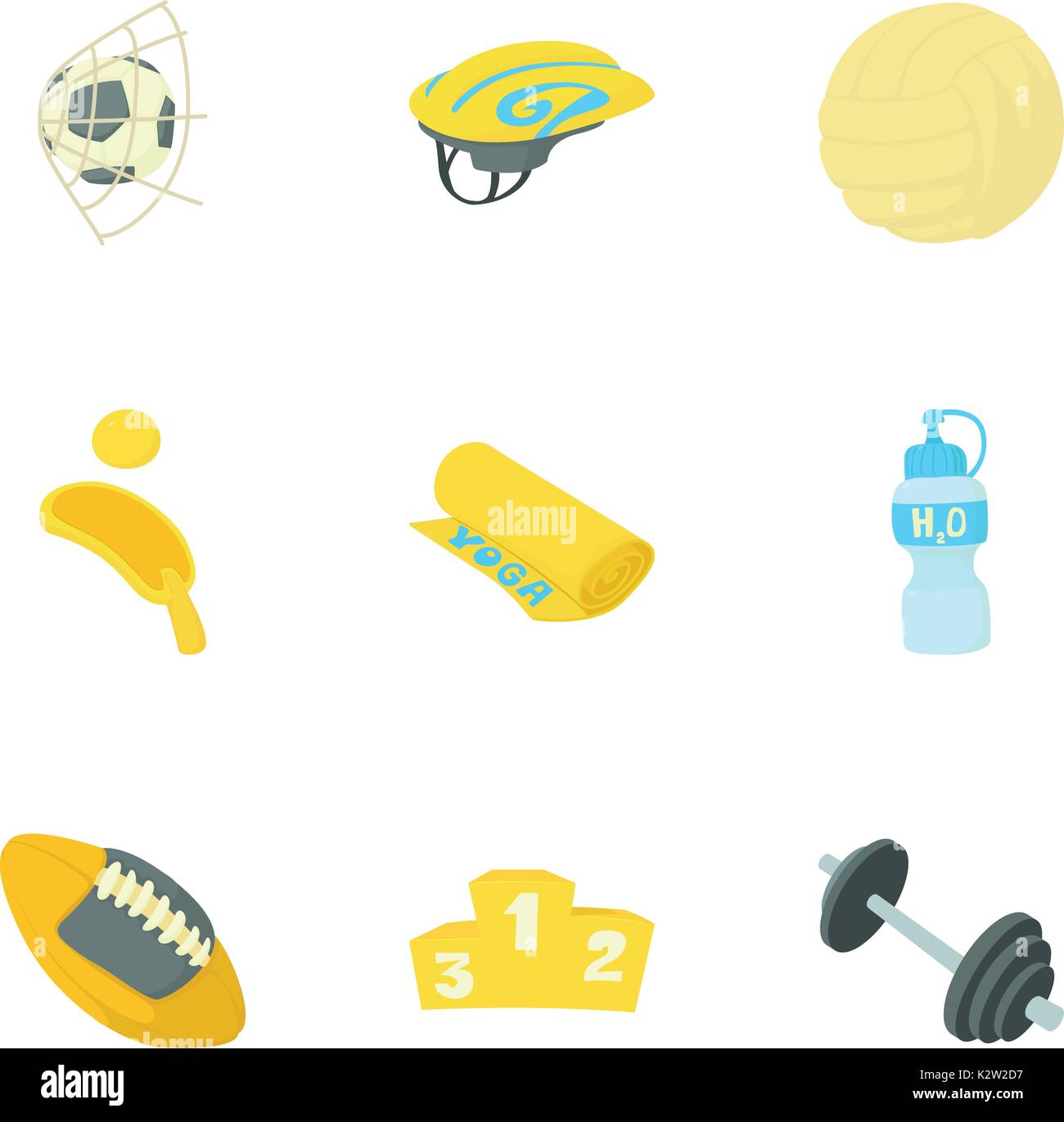 Sport things icons set, cartoon style Stock Vector Image & Art - Alamy