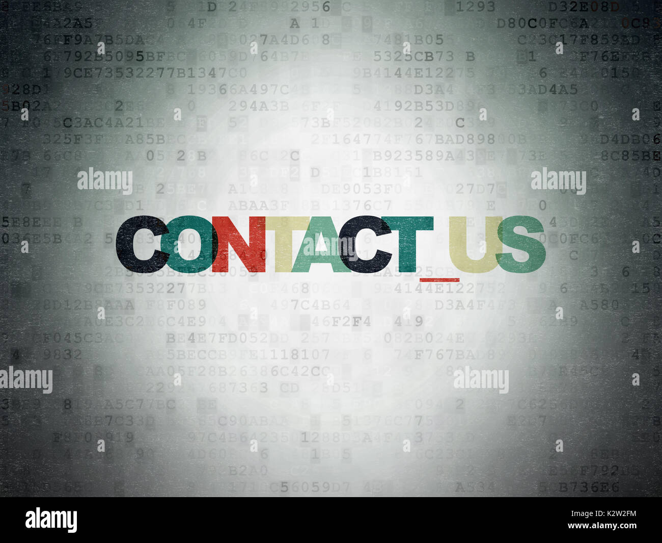 Business concept: Contact us on Digital Data Paper background Stock ...