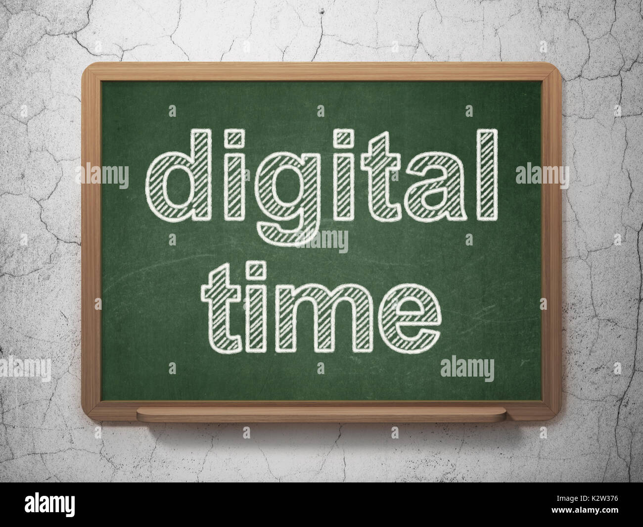 Timeline concept: Digital Time on chalkboard background Stock Photo - Alamy