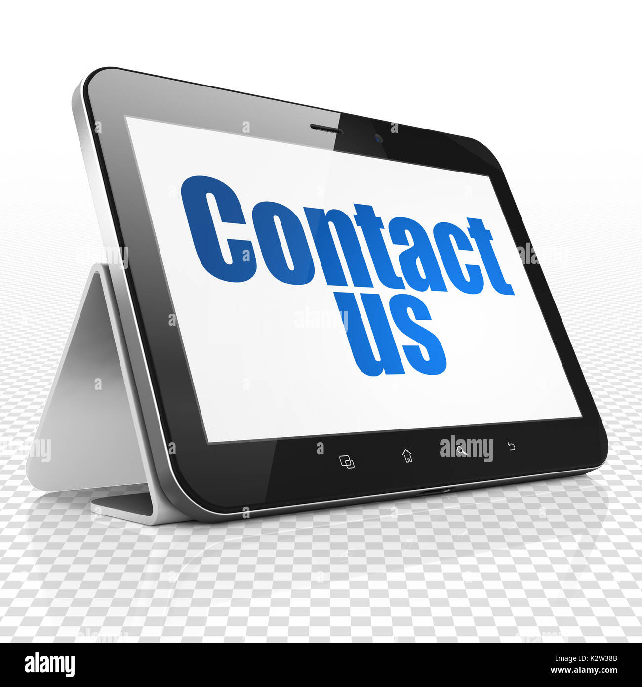 Advertising concept: Tablet Computer with Contact Us on display Stock ...