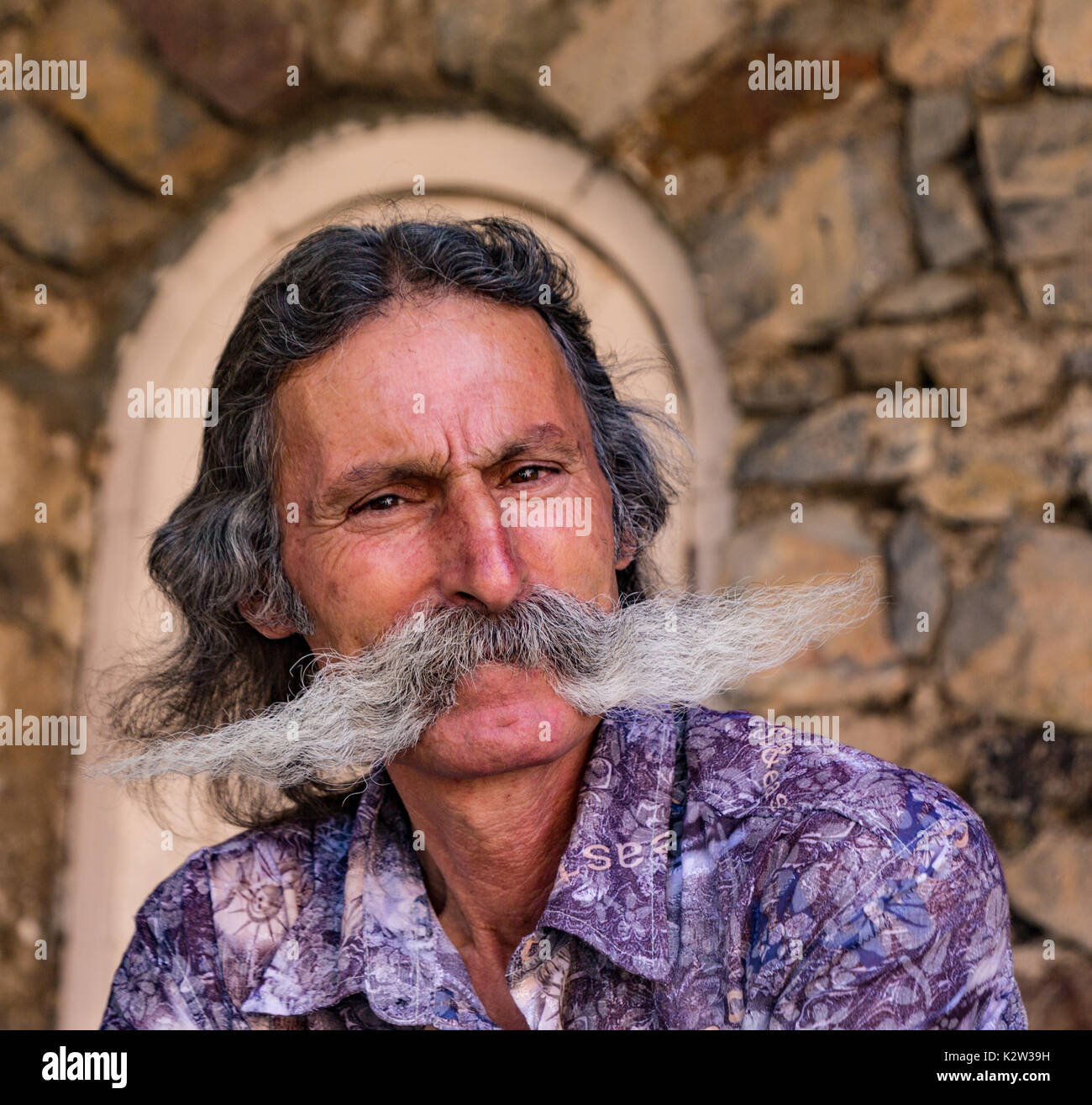 Man in Yerevan, Armenia has not trimmed his mustache for 40 years. June ...
