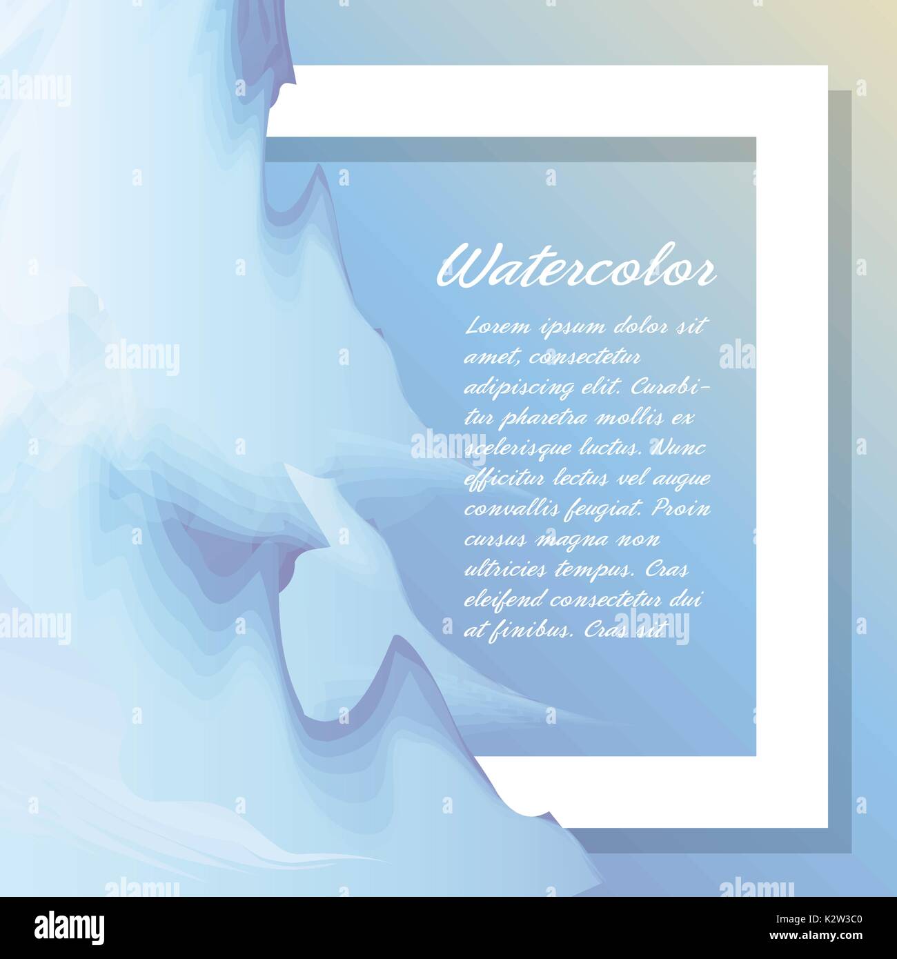 blue watercolor card decoration design Stock Vector Image & Art - Alamy