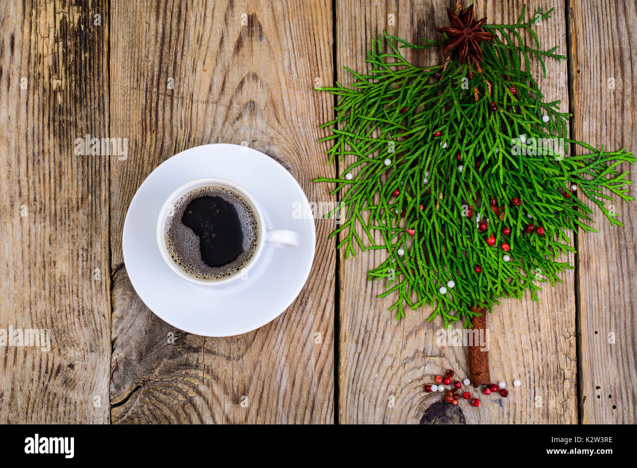 New Year's Concept. Spruce tree. Studio Photo Stock Photo - Alamy