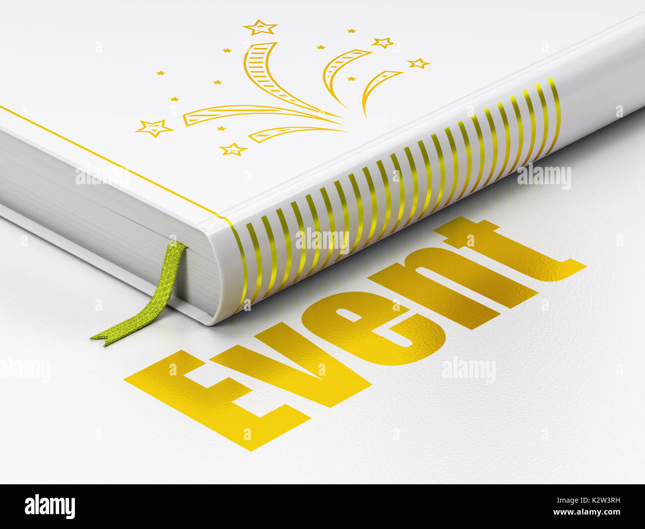 Holiday concept: book Fireworks, Event on white background Stock Photo ...