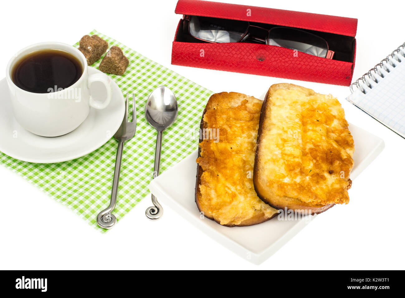 Coffee with sandwiches for an office lunch. Studio Photo Stock Photo ...