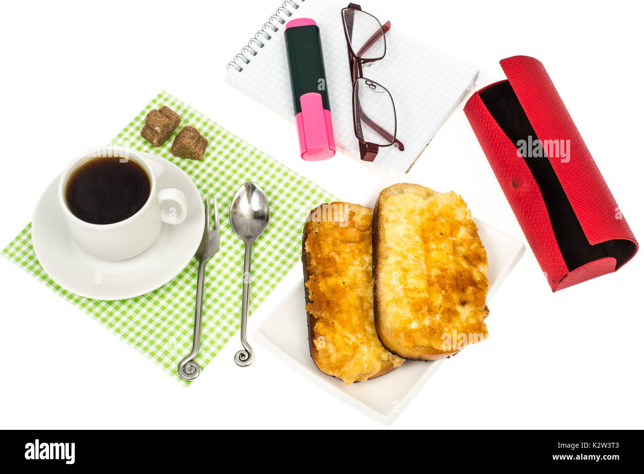 Coffee with sandwiches for an office lunch. Studio Photo Stock Photo ...