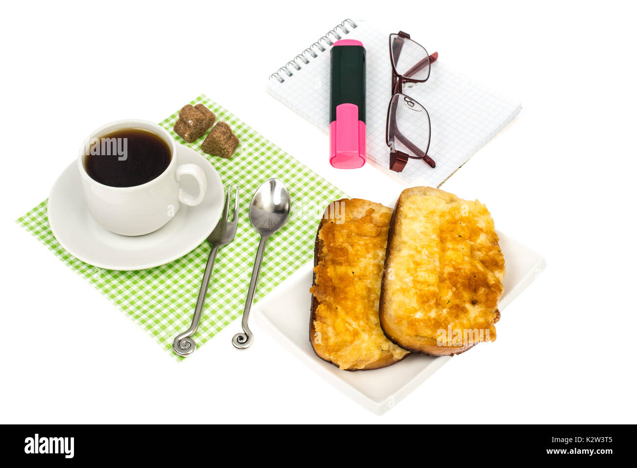 Coffee with sandwiches for an office lunch. Studio Photo Stock Photo ...