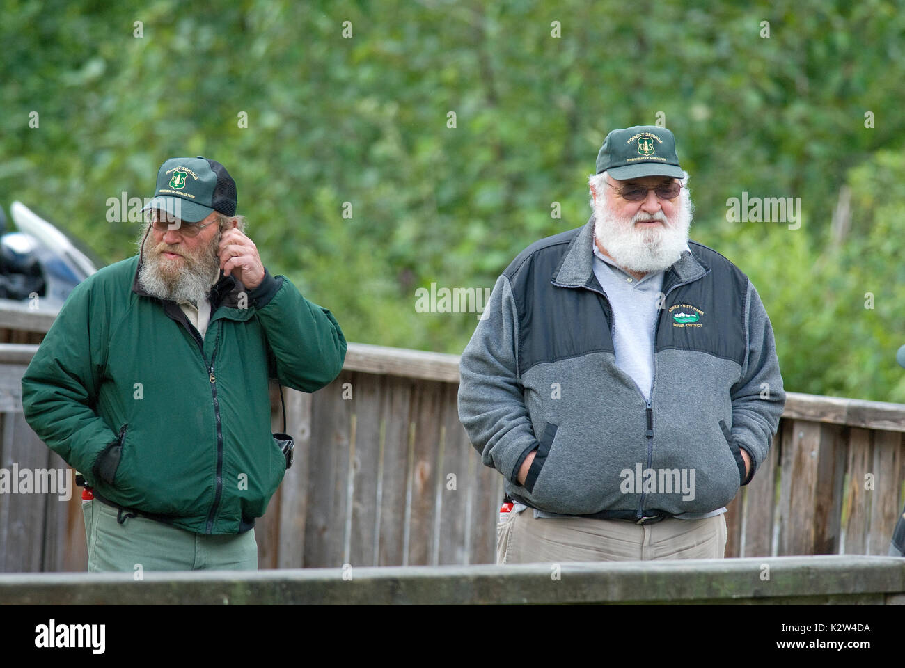 Volunteer rangers at Fish Creek Wildlife Observation Site, Tongass ...