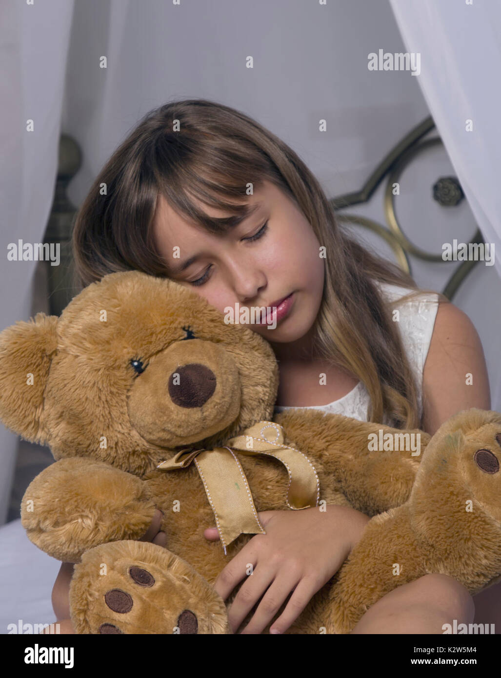 Early awakening. Alarm clock standing on bedside table. Wake up of an ...