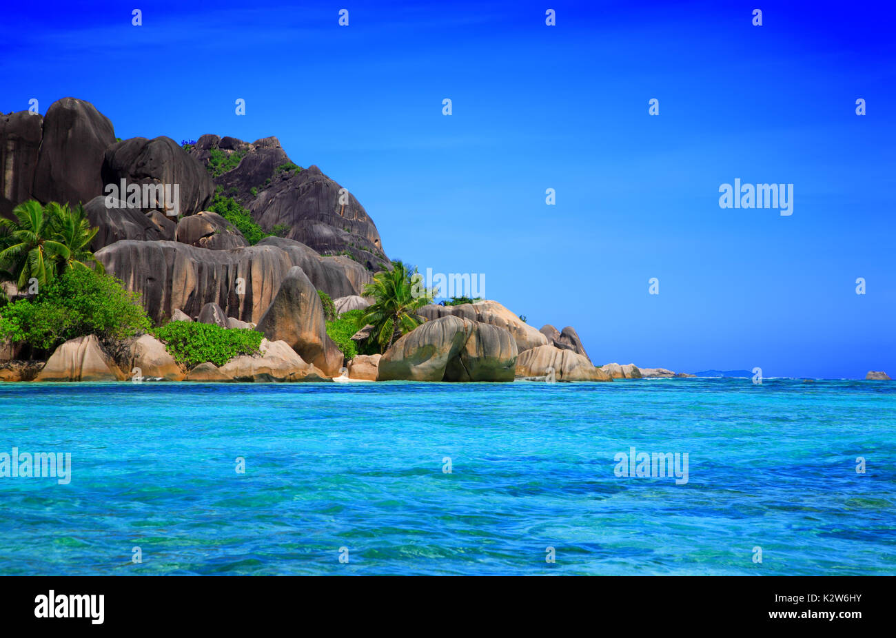 Source d'Argent Beach, Island La Digue, Indian Ocean, Republic of ...