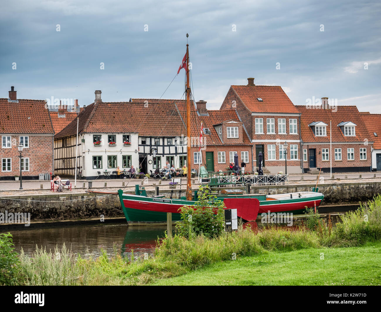 Harbor in medieval city of Ribe in Denmark Stock Photo - Alamy