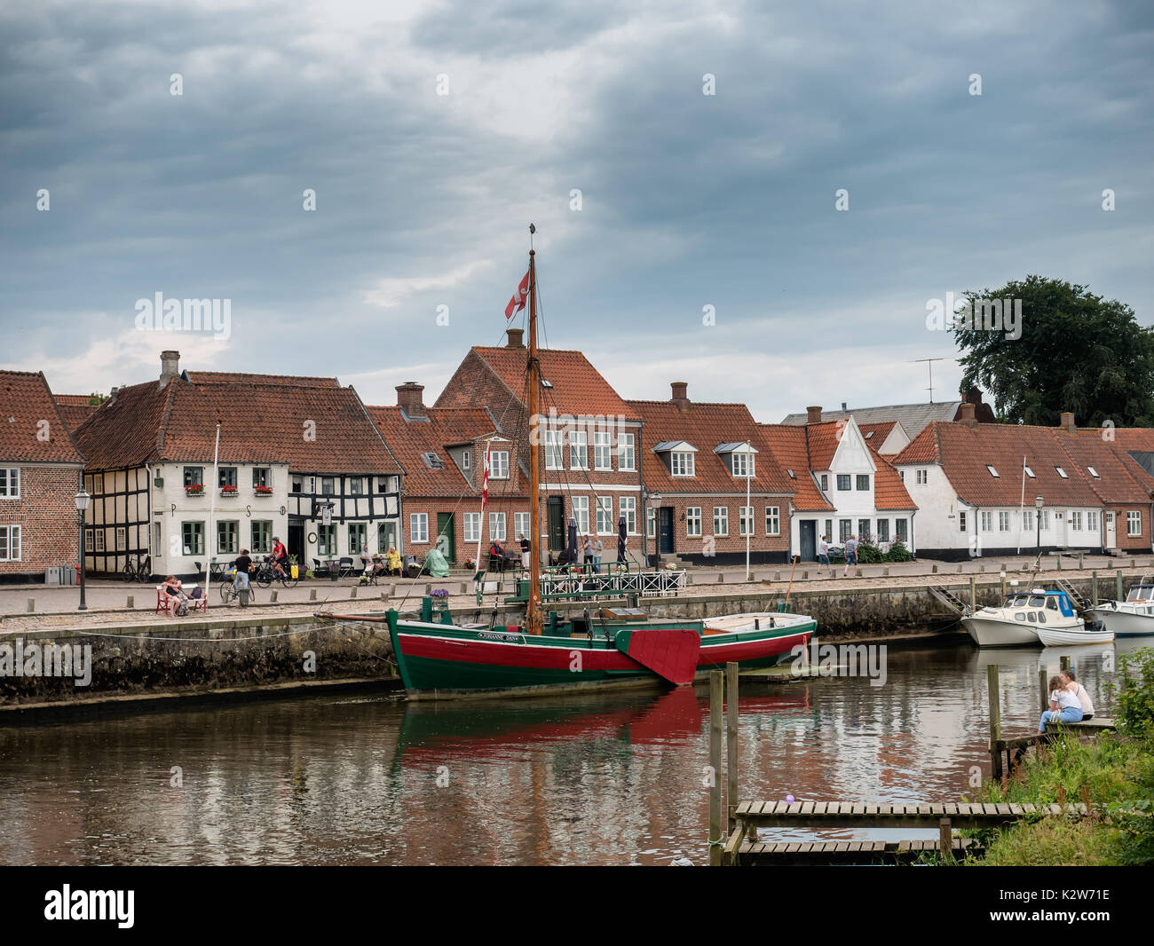 Harbor in medieval city of Ribe in Denmark Stock Photo - Alamy