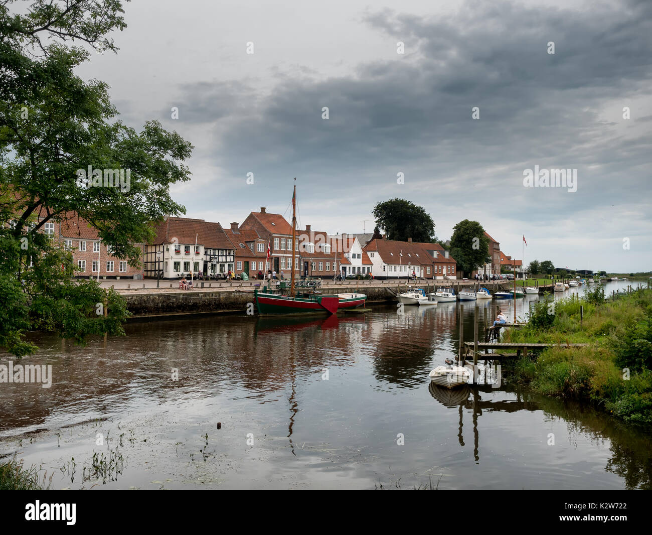 Harbor in medieval city of Ribe in Denmark Stock Photo - Alamy