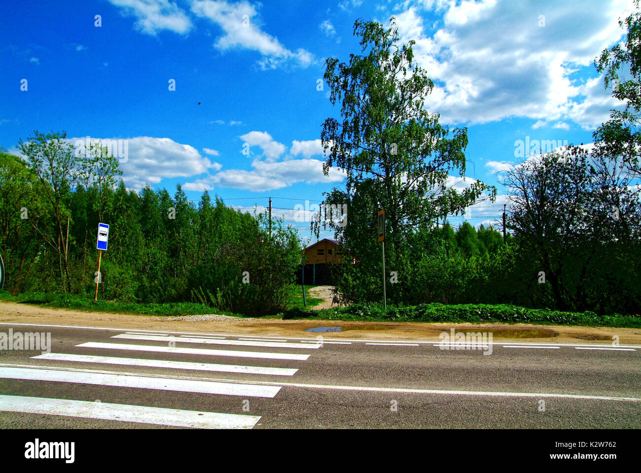 Pedestrian crossing on scenic road hi-res stock photography and images ...