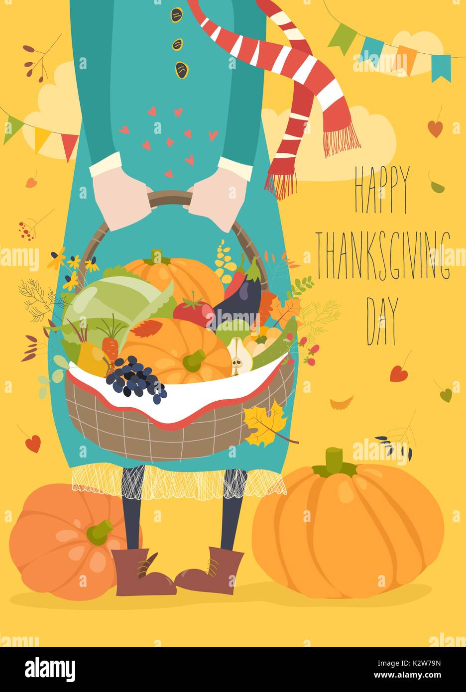 Colorful fall fruits vegetables Stock Vector Images - Alamy