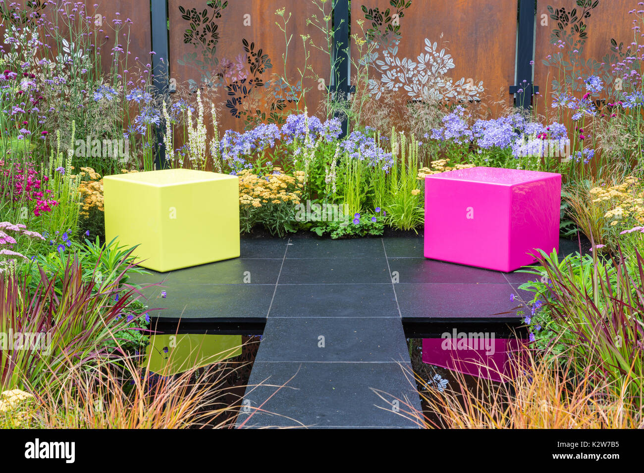 Colour Box. RHS Hampton Court 2017. Designer: Charlie Bloom Stock Photo ...