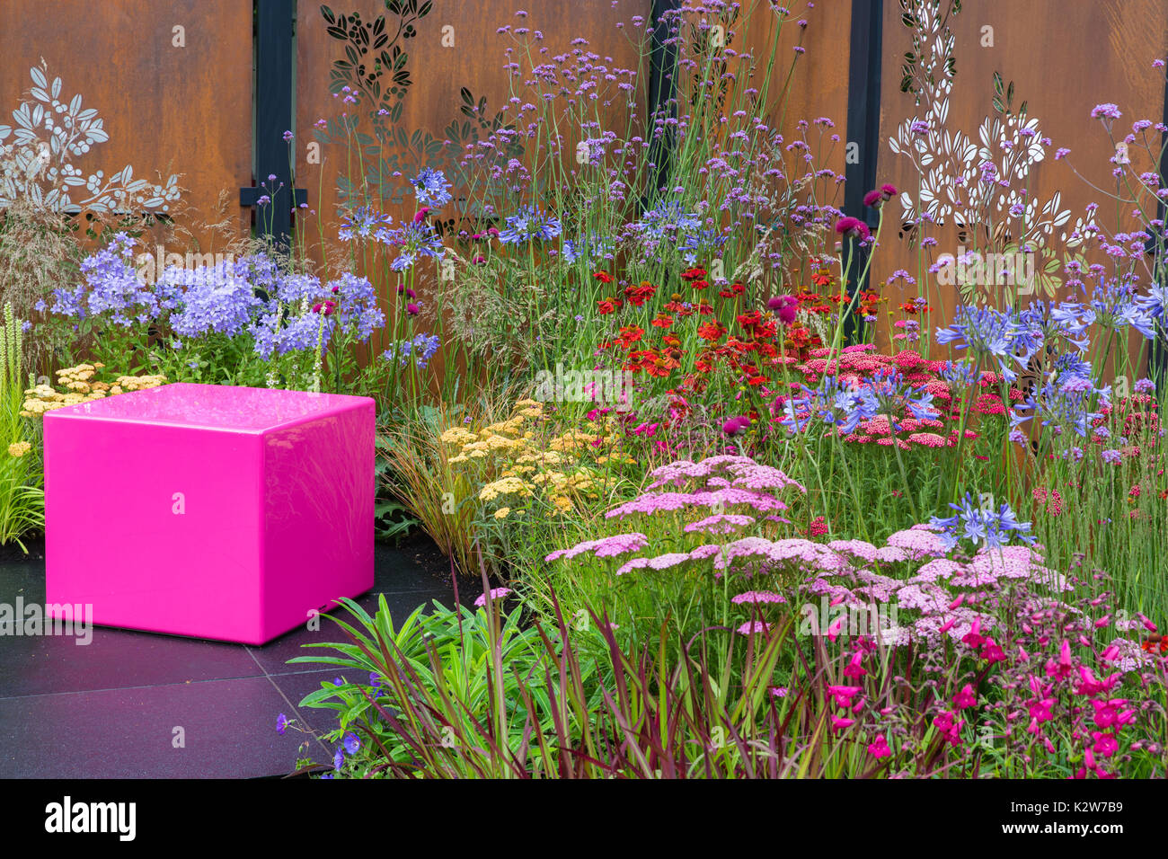 Colour Box. RHS Hampton Court 2017. Designer: Charlie Bloom Stock Photo ...
