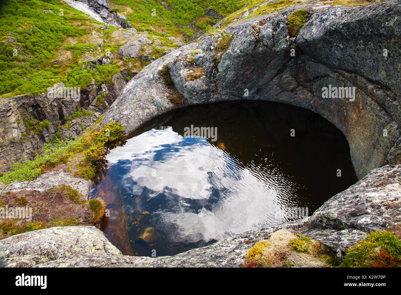 giant's kettle at Aursjovegen, Norway Stock Photo - Alamy